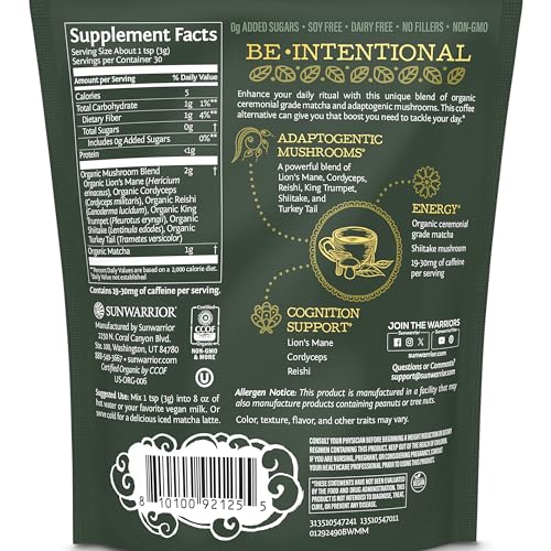 Sunwarrior mushroom blends for energy