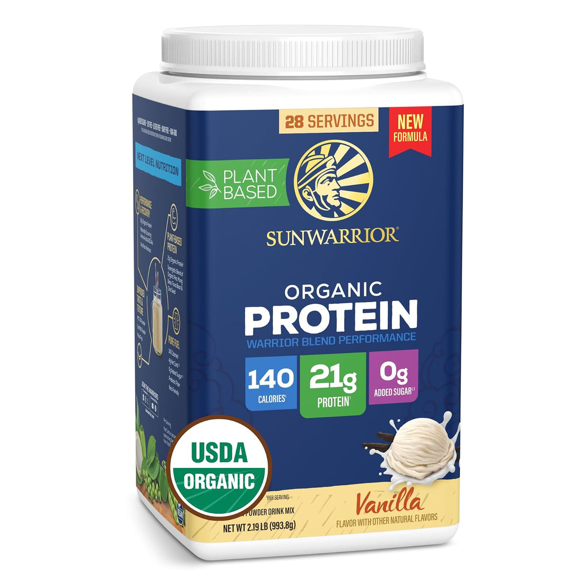 Sunwarrior organic protein powder vanilla flavour