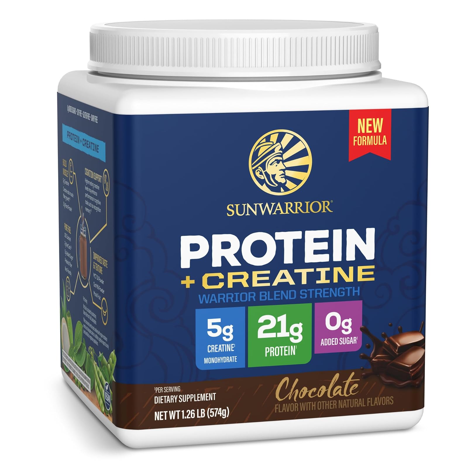 Sunwarrior plant protein powder chocolate