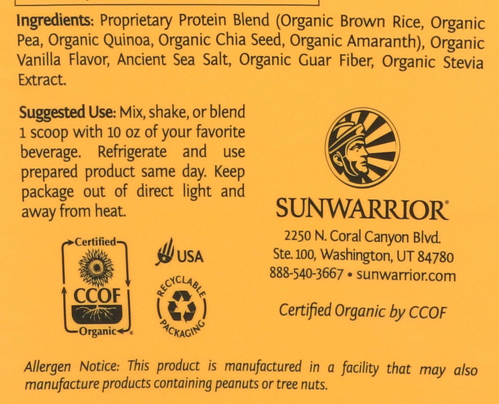 Sunwarrior protein for post-workout