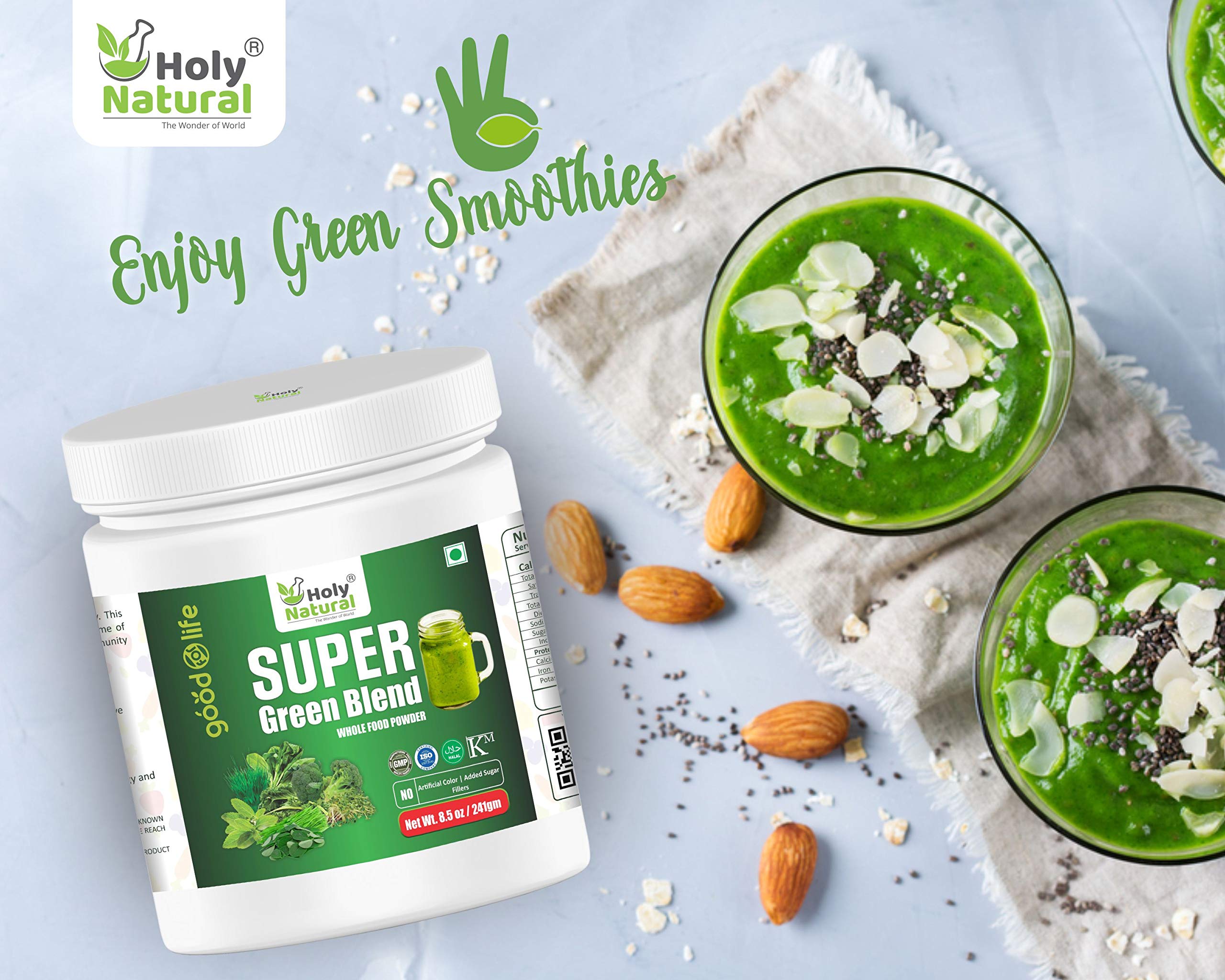 Super Green Blend spirulina for balanced nutrition