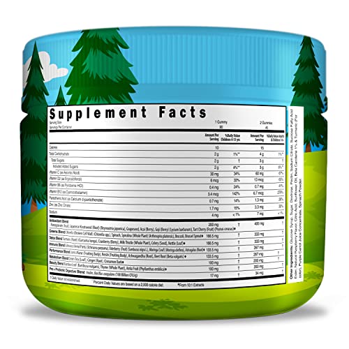 Super Green gummies for kids' immune support