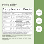 super greens powder with mixed berries