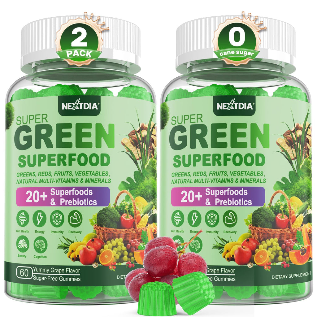 Super Greens spirulina multivitamin gummies