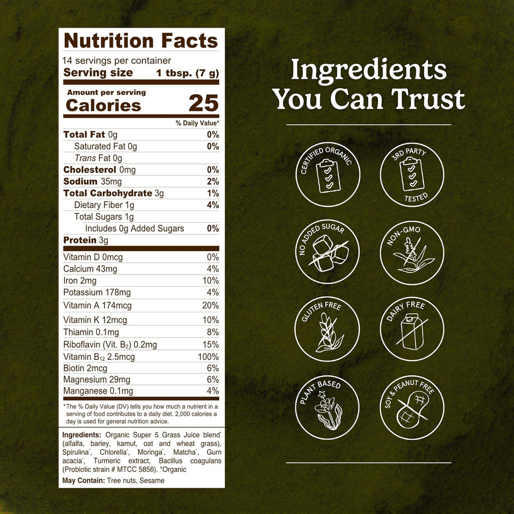 Super greens turmeric for smoothies