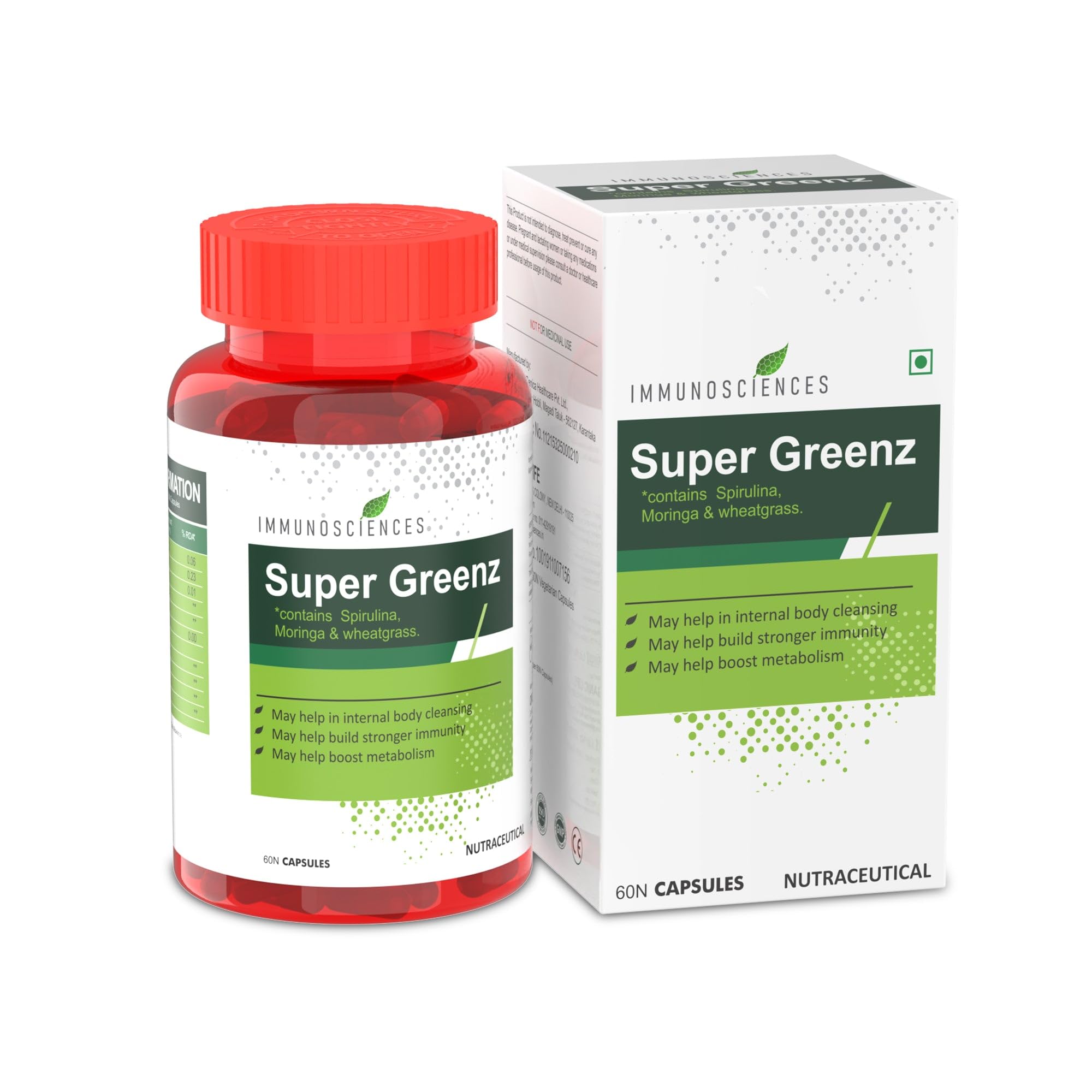 Super Greenz spirulina capsules for detox