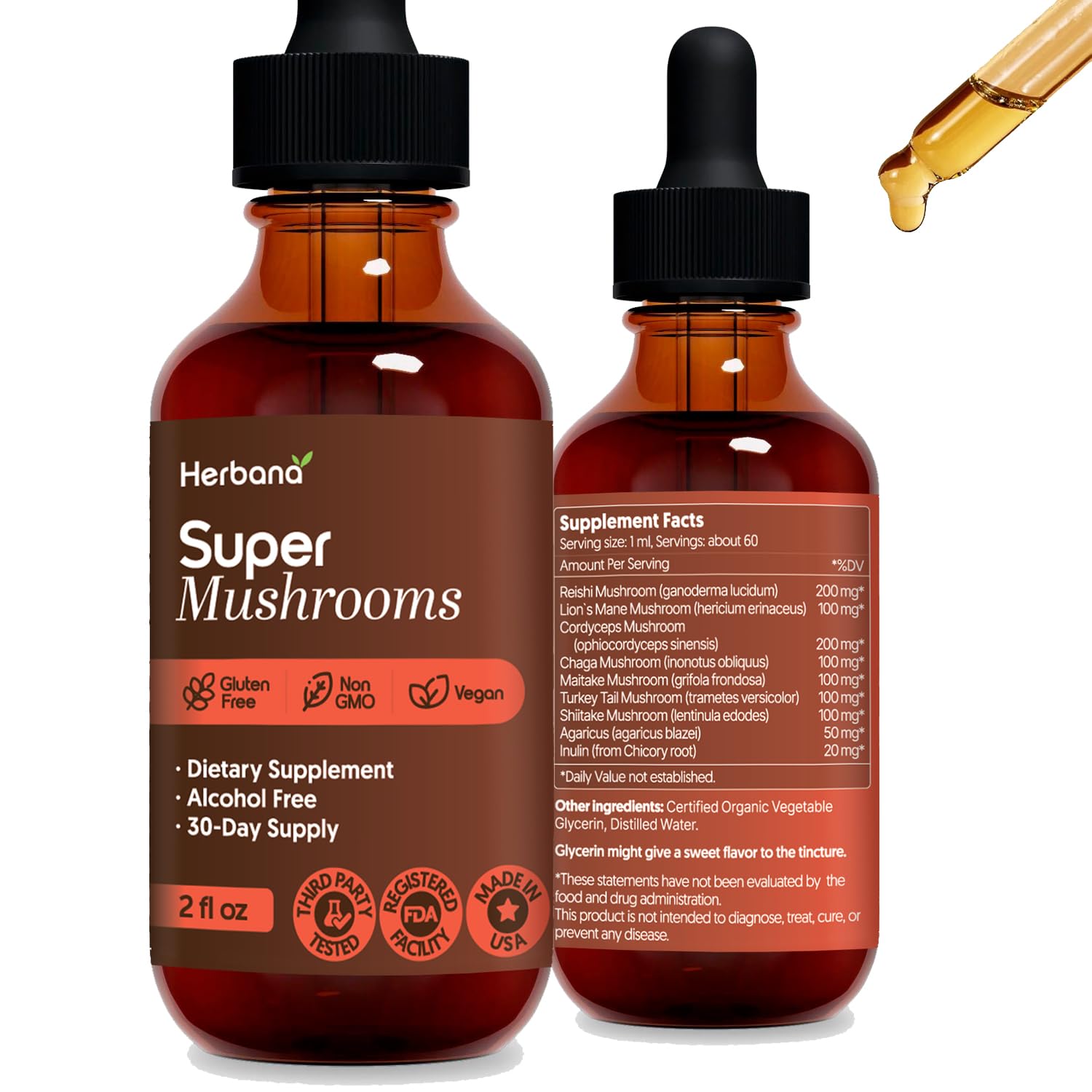 Super Mushroom Complex liquid supplement