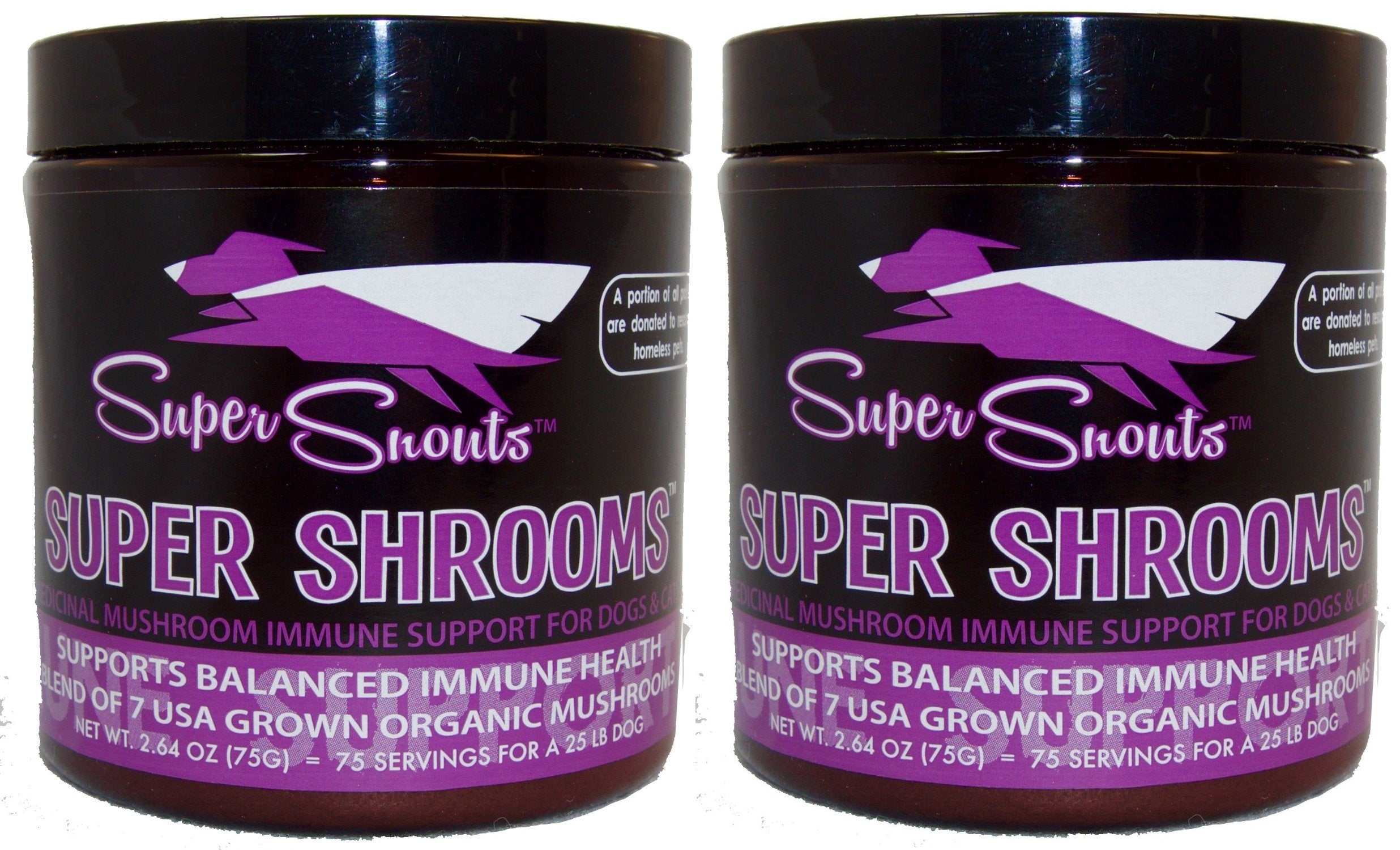 Super Shrooms health supplement jar