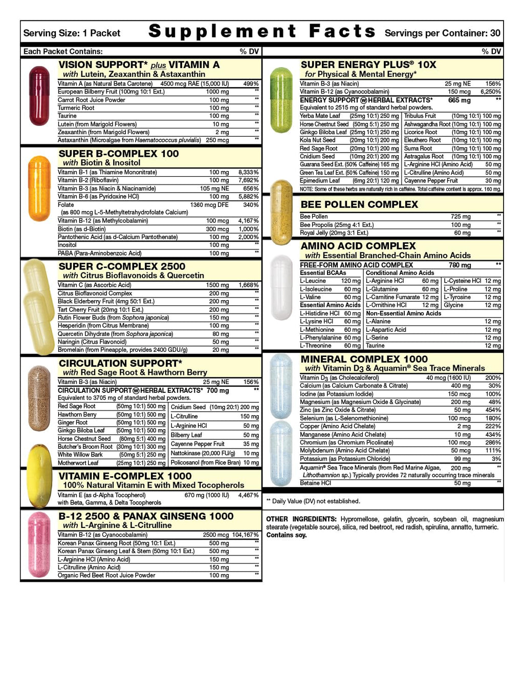 Super Start vitamin supplements with B12