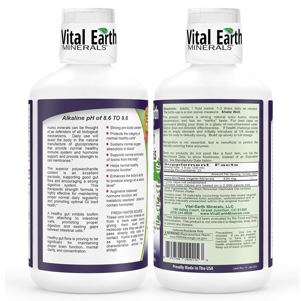 Super strength humic minerals for vitality