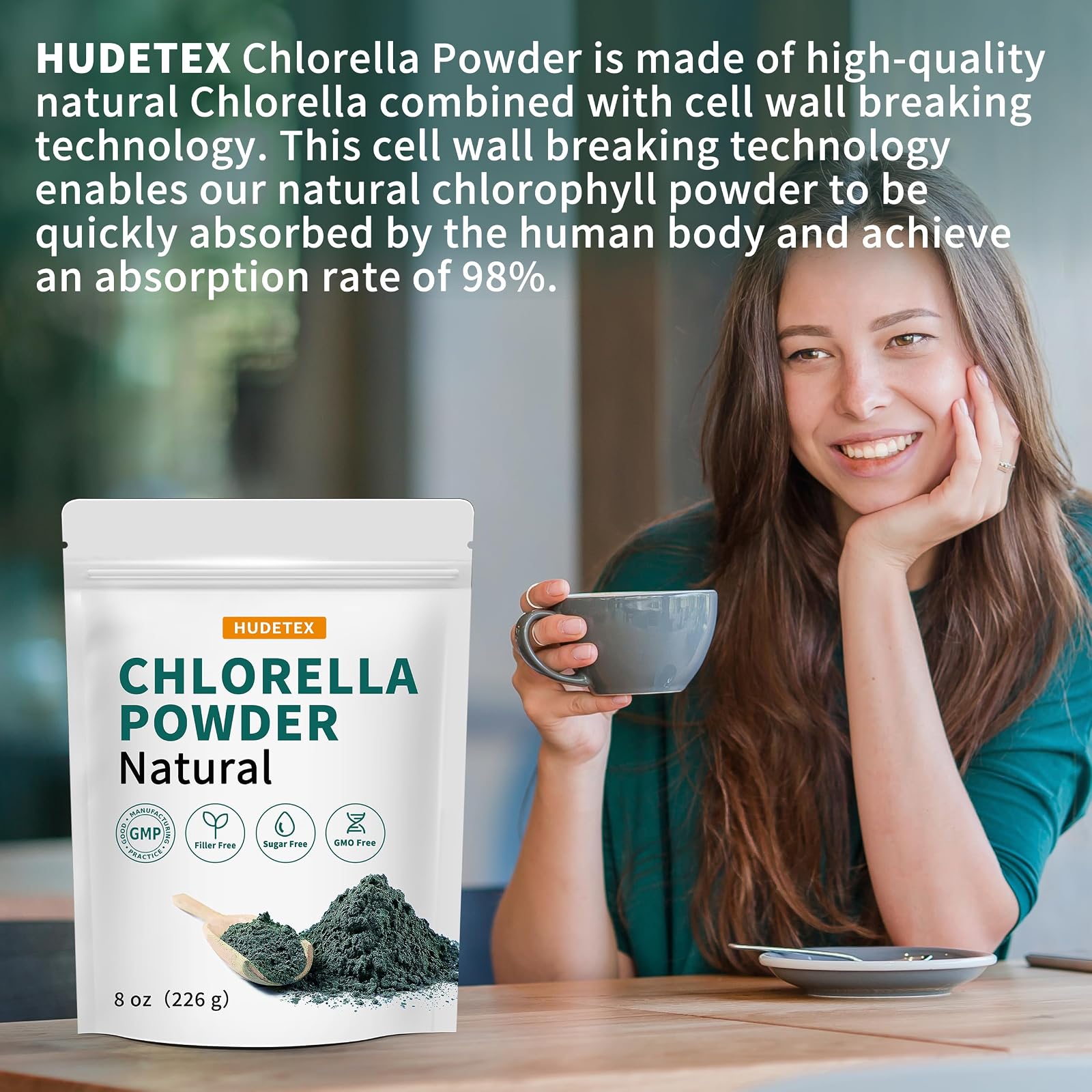 superfood chlorella powder for health