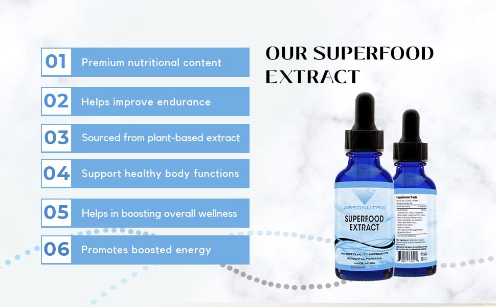 Superfood extract for active lifestyles