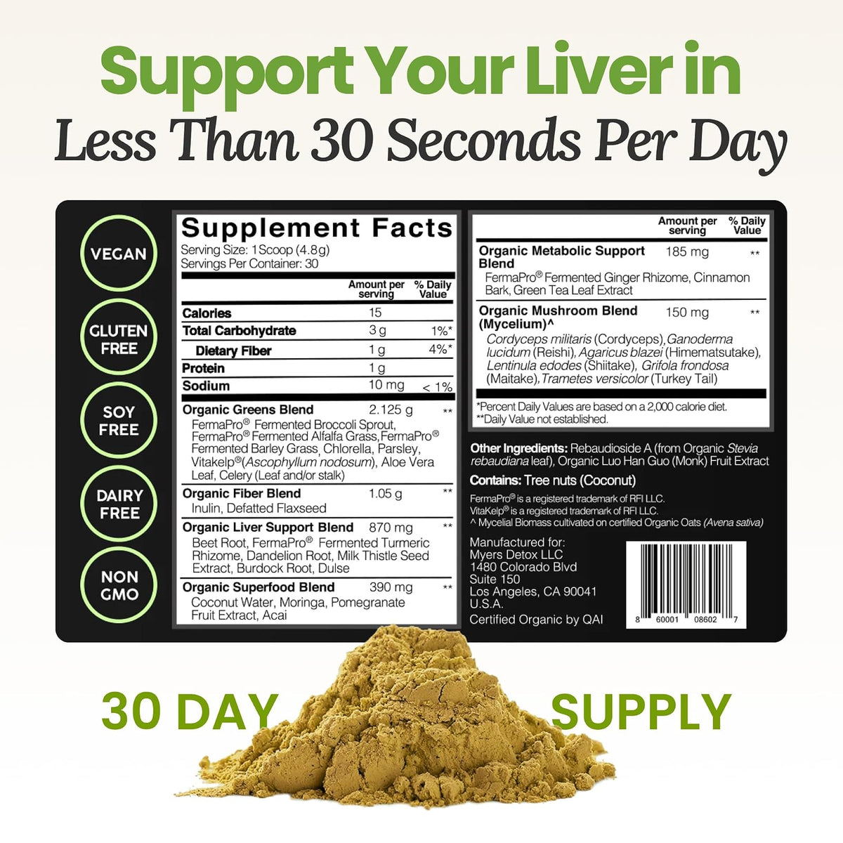 superfood greens powder for daily detox