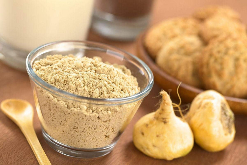 Superfood maca powder for wellness