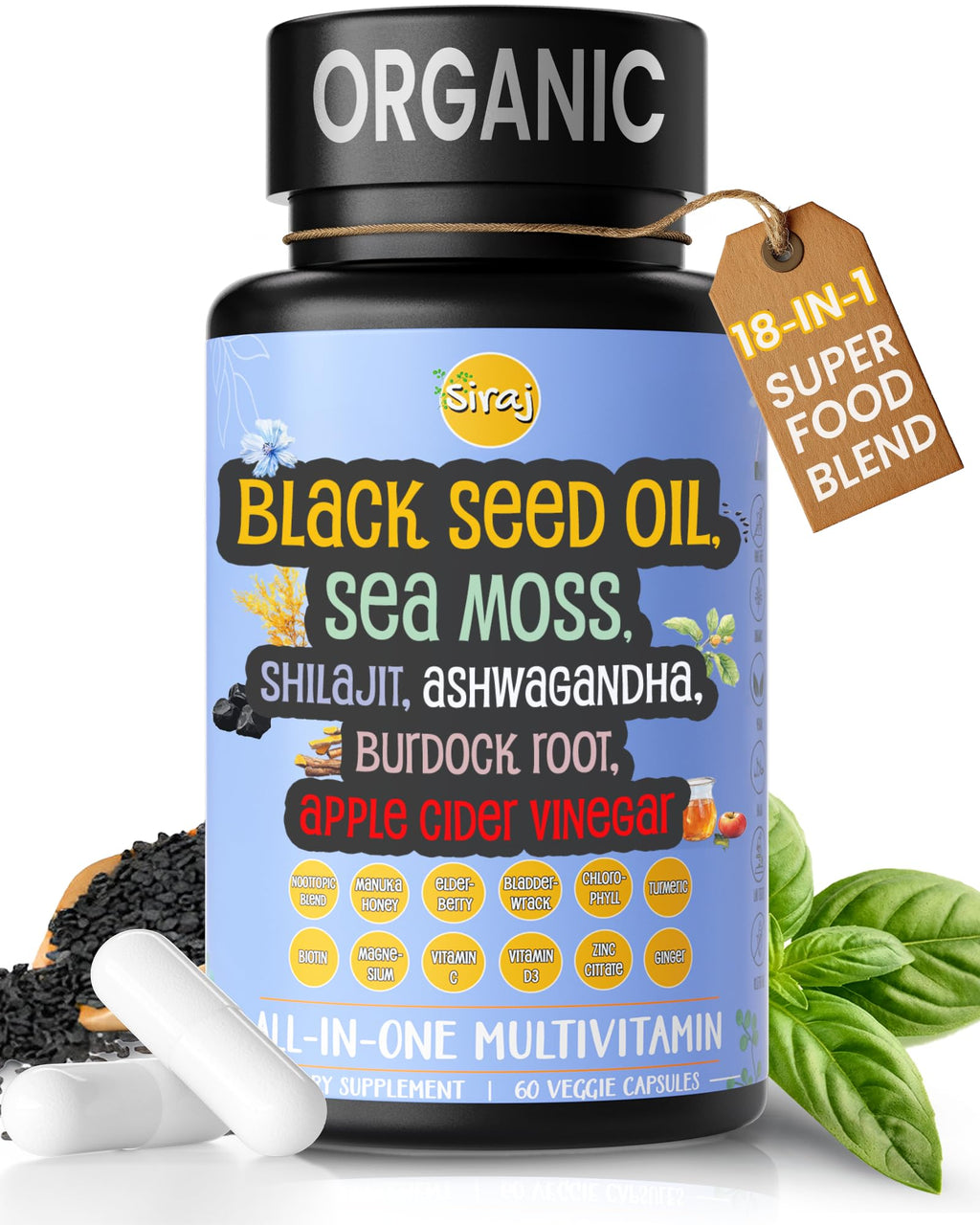 superfood multivitamin with Irish sea moss