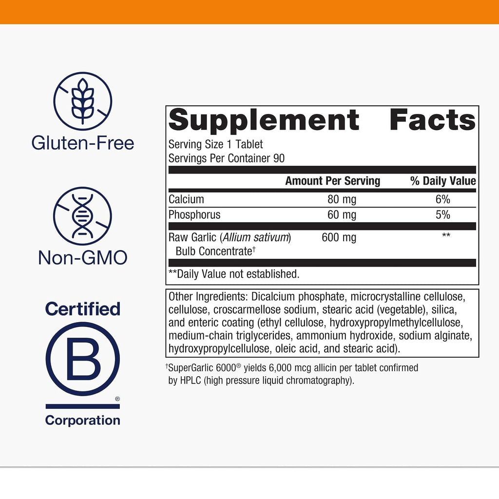 SuperGarlic 6000 mg for heart support