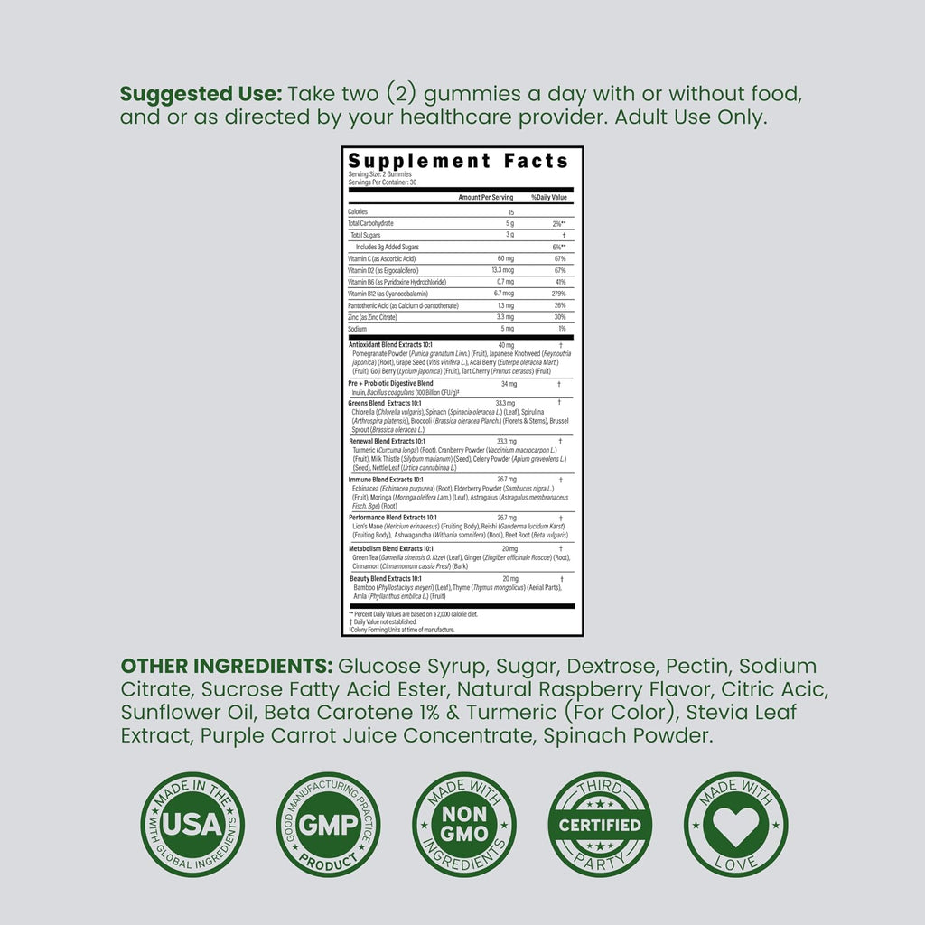 Supergreens gummies for seniors wellness