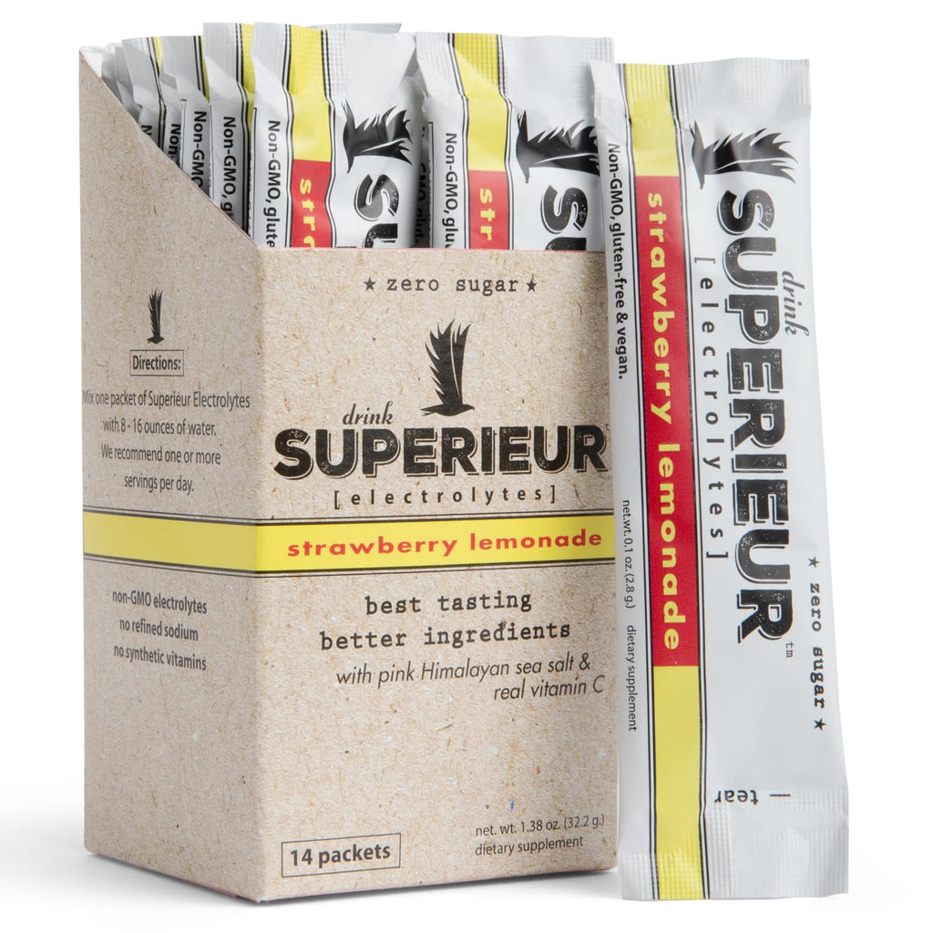 Superieur electrolyte powder strawberry lemonade
