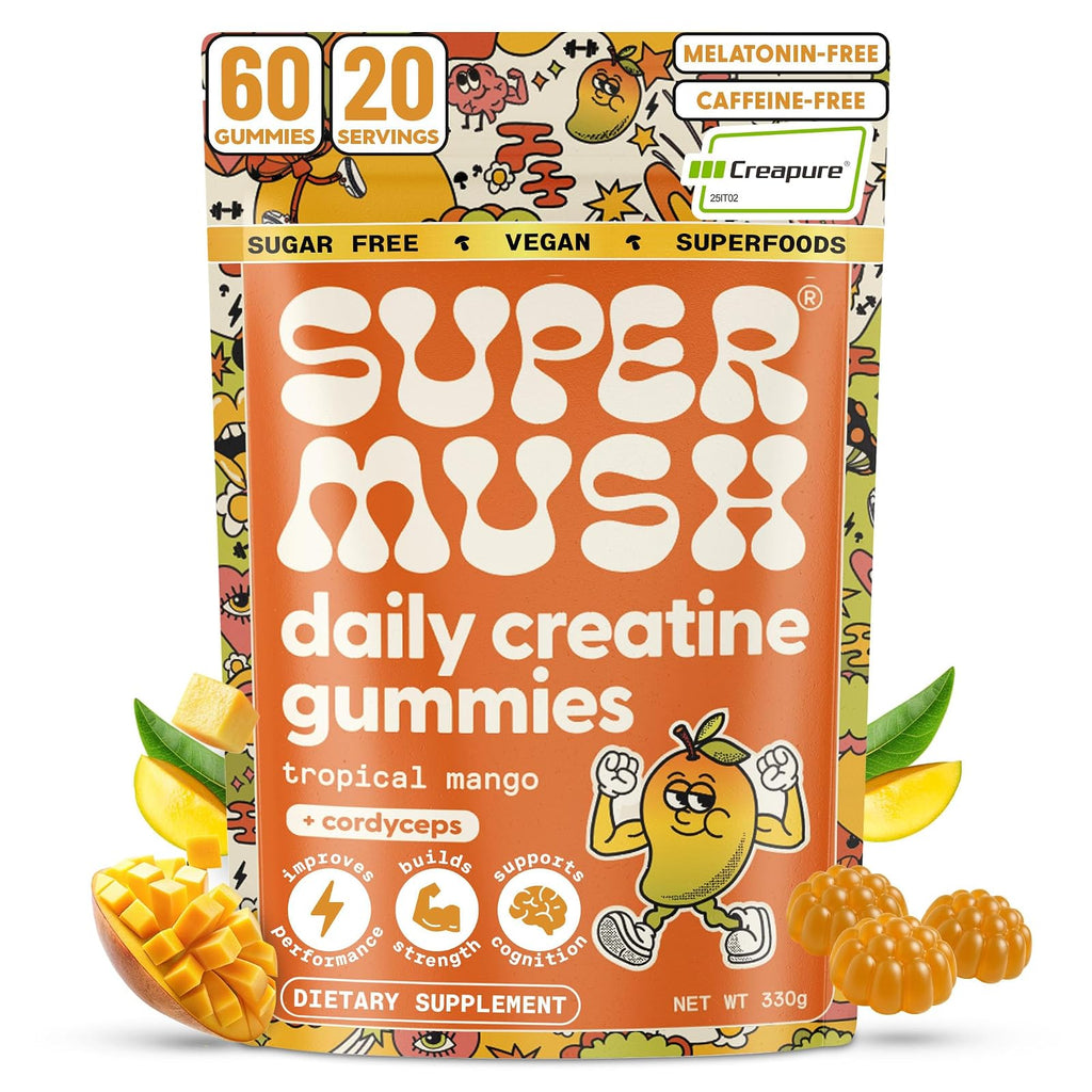 SuperMush Daily Creatine Gummies for energy