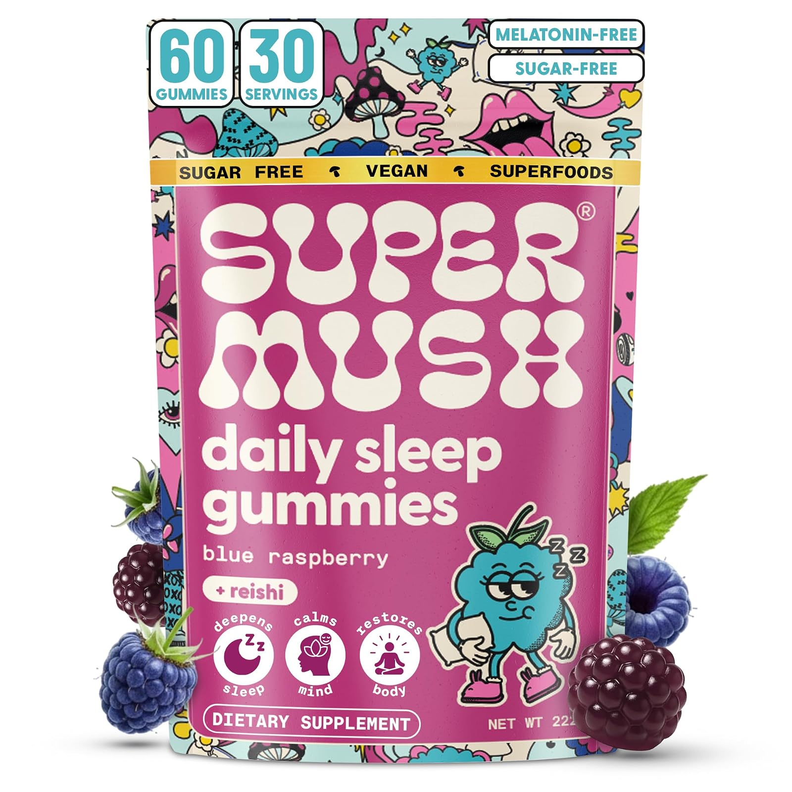SuperMush Daily Sleep Gummies for restful nights