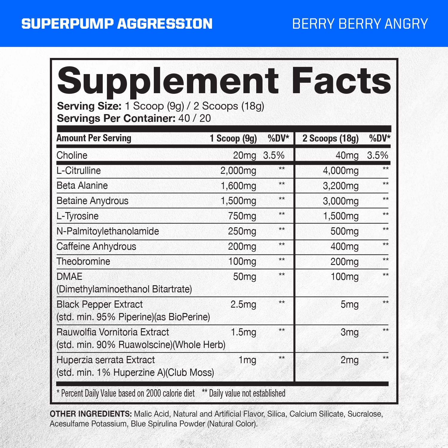 SuperPump Aggression pre-workout for endurance