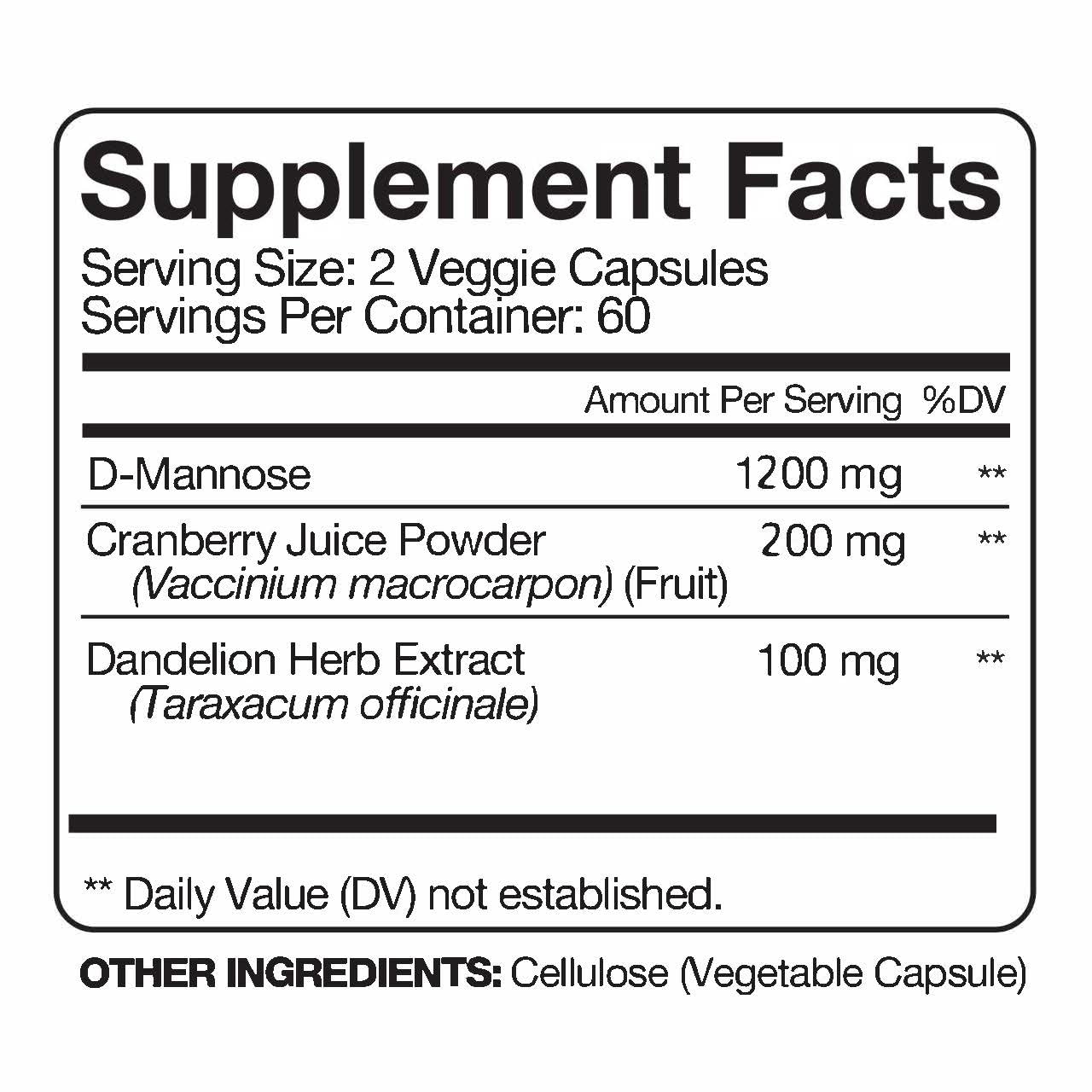 support bladder health with D-Mannose