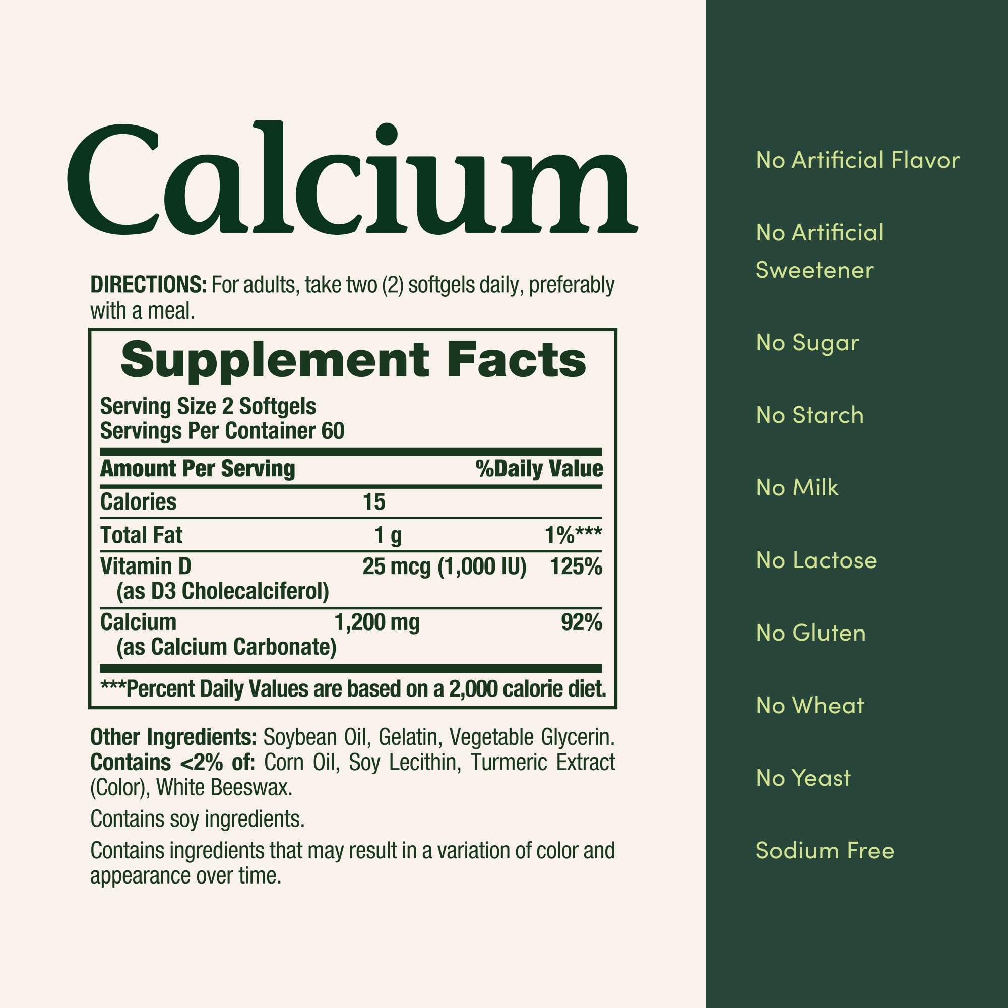 Support bone density with calcium softgels