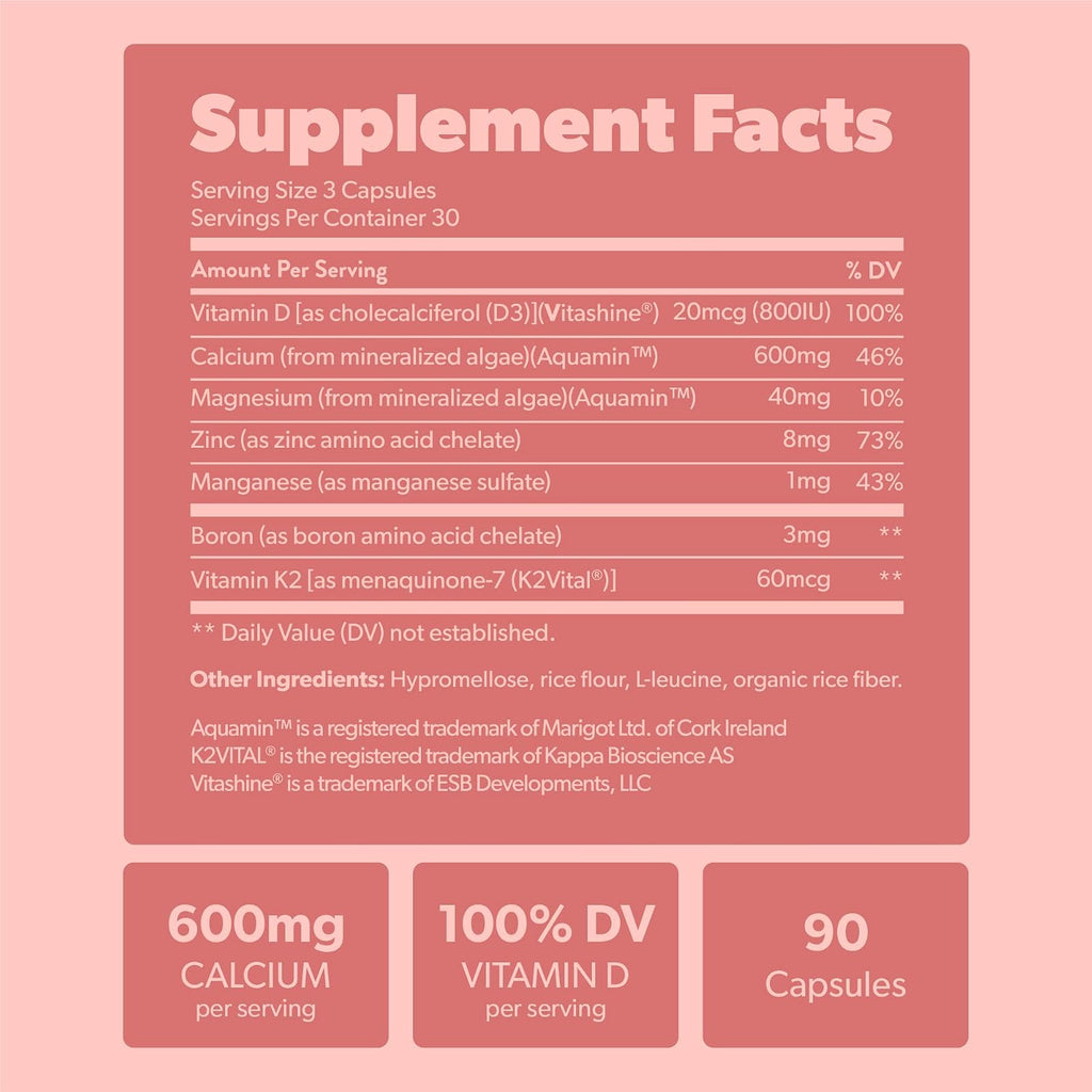 Support bone density with calcium