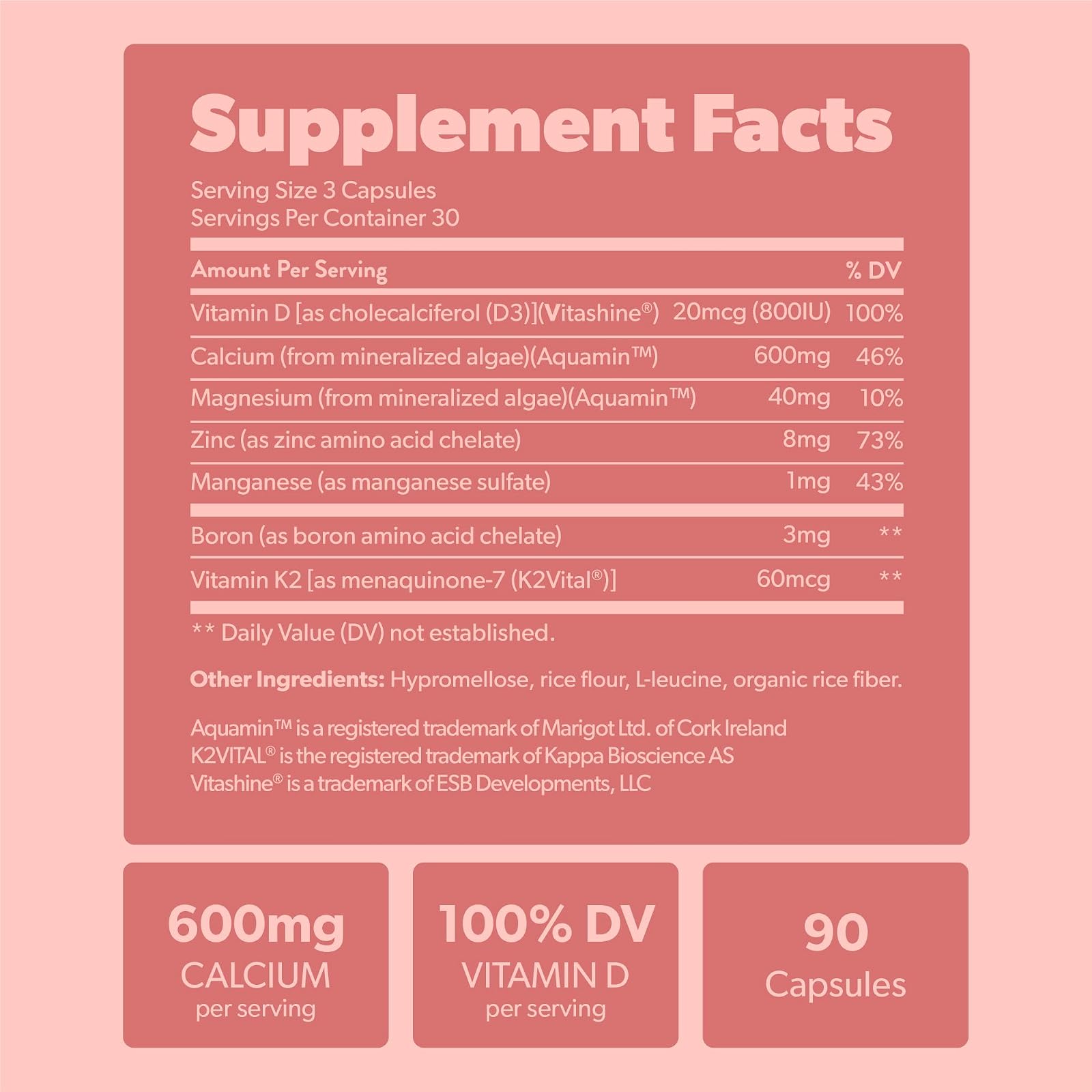 Support bone density with calcium