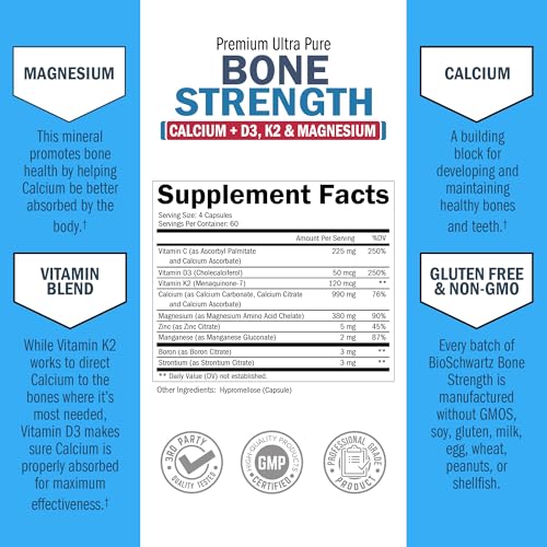 Support bone density with calcium