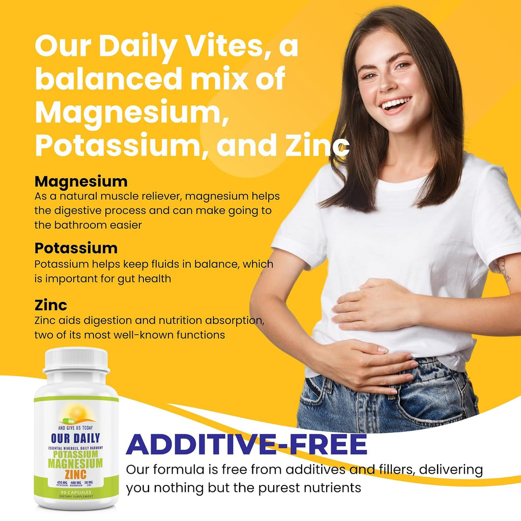 support bone health with potassium magnesium zinc