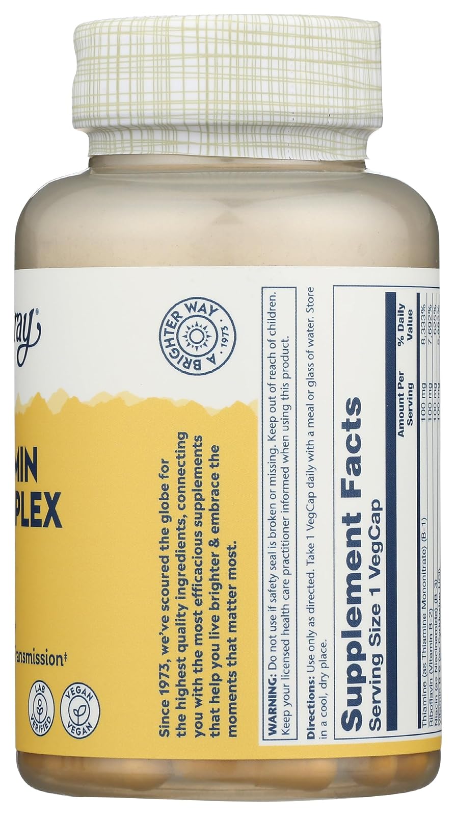 Support brain health with Solaray B-Complex
