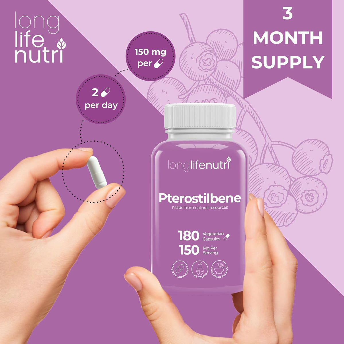 support cellular health with Pterostilbene