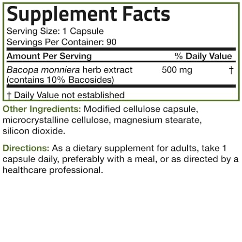 support cognitive function with bacopa monnieri