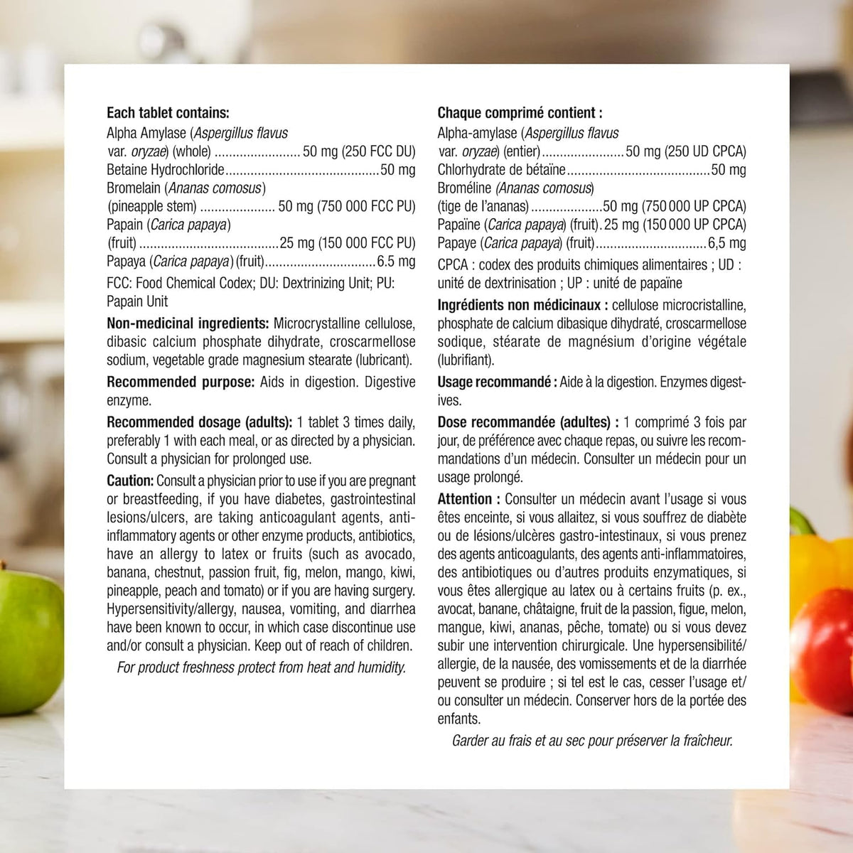 support digestion of proteins and carbs