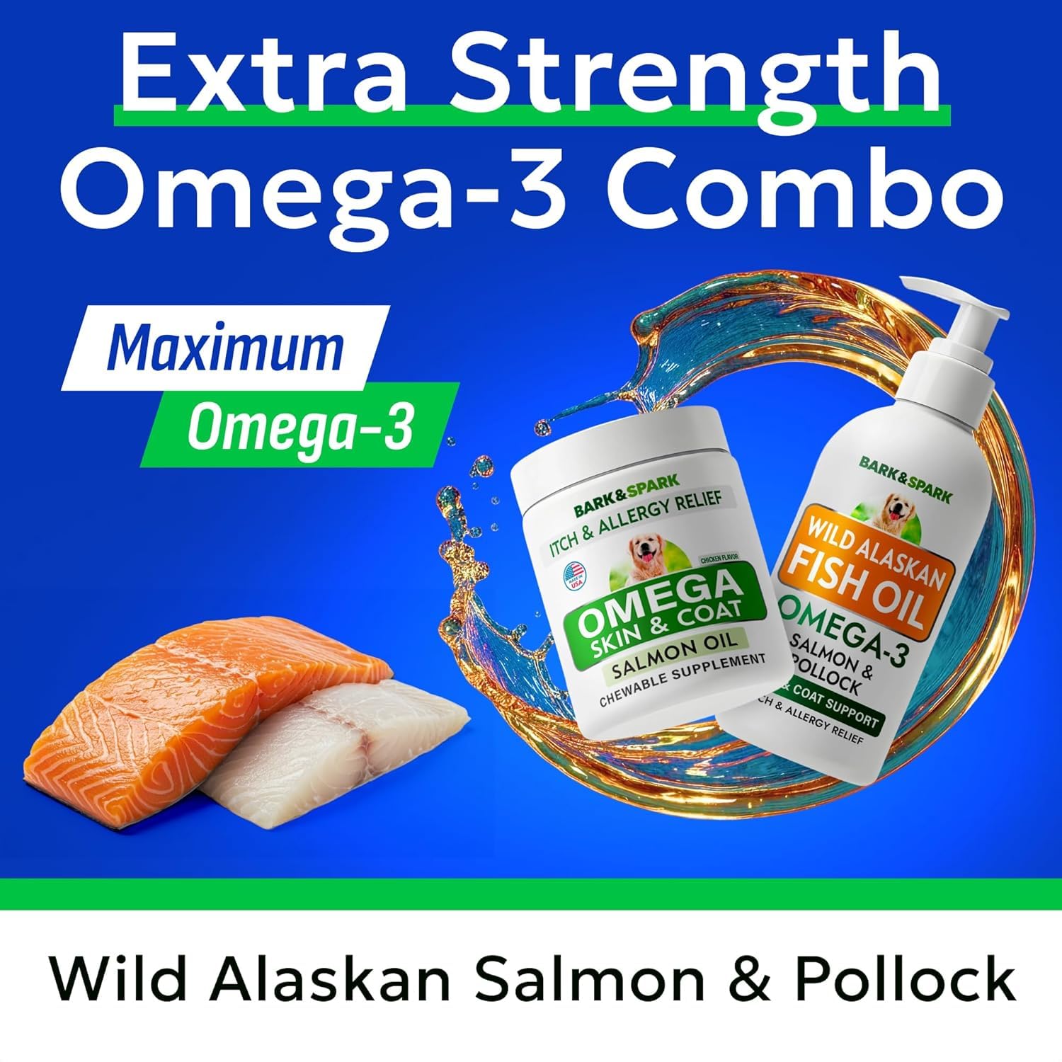 support dog coat with fish oil