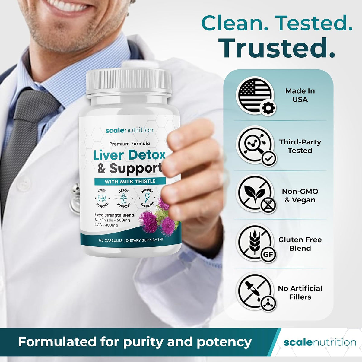 Support for liver function
