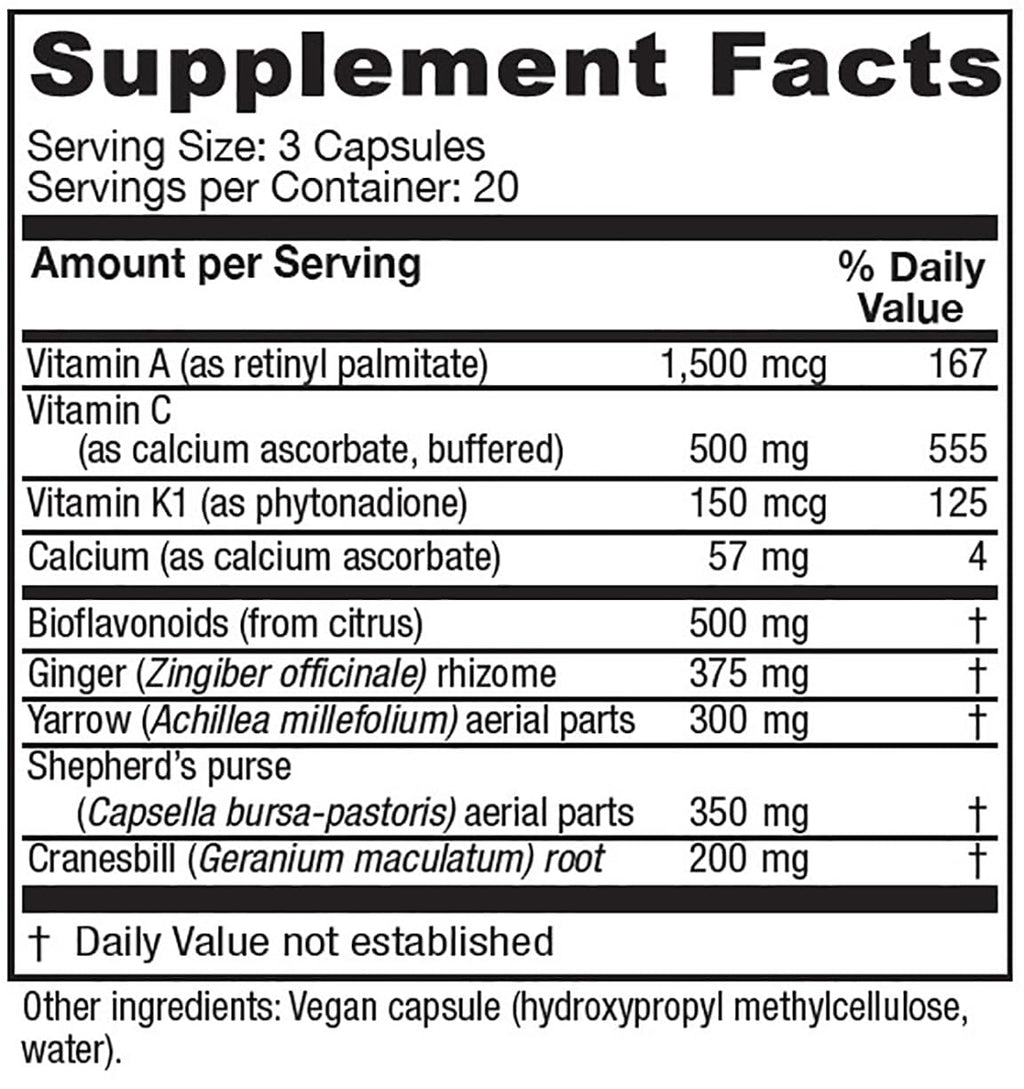 support for menstrual flow regulation