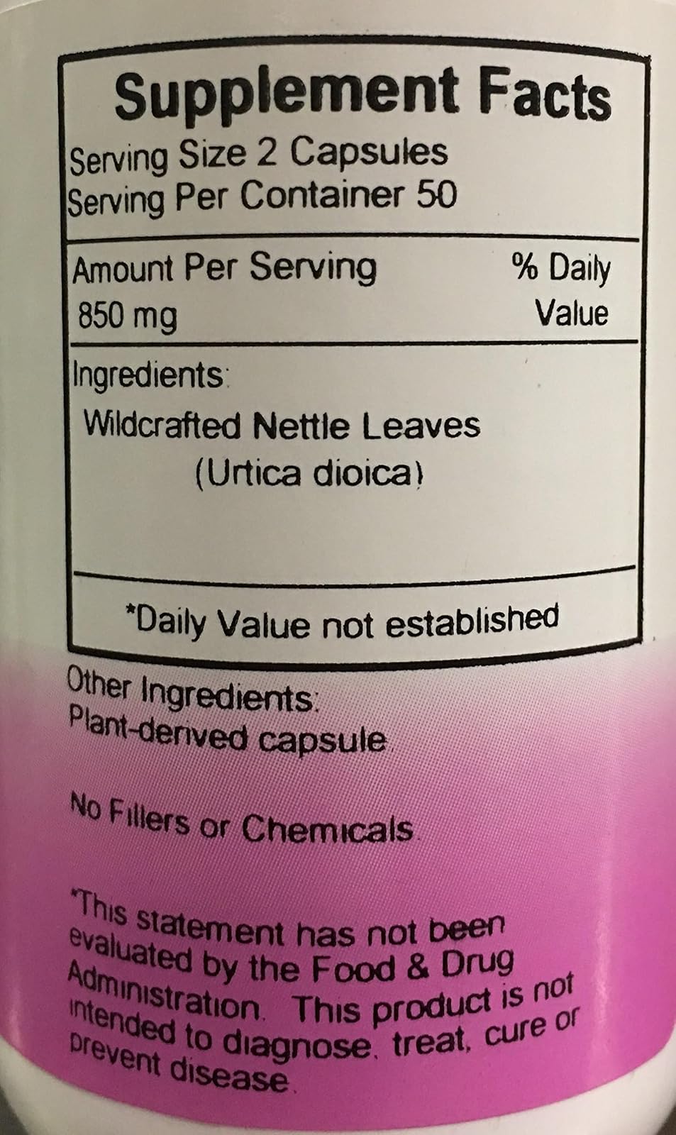 Support for seasonal allergies nettle