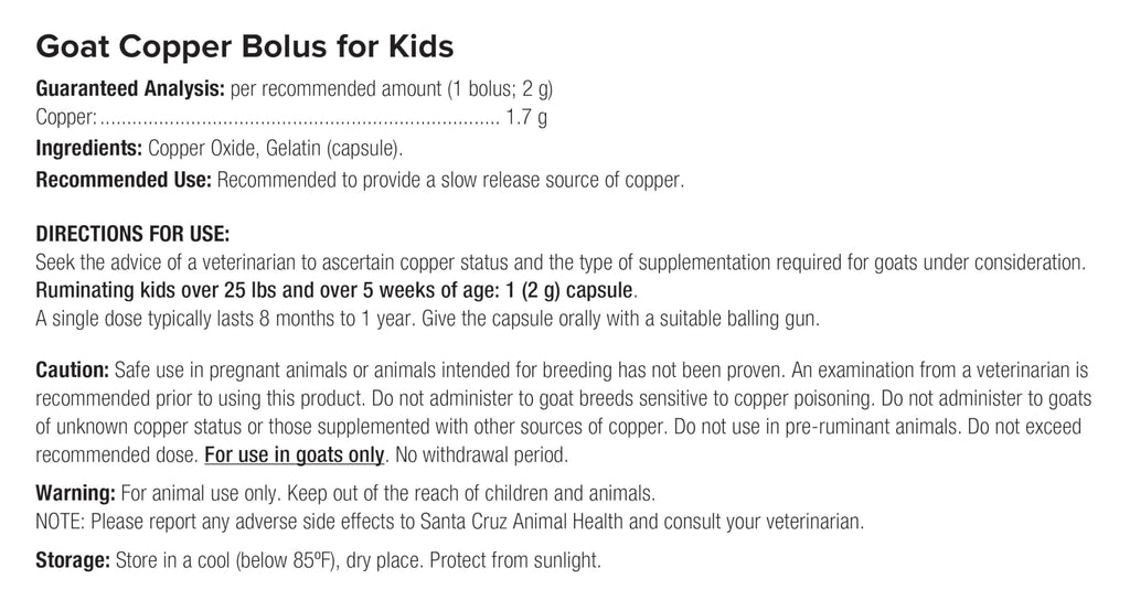support goat immune system with copper