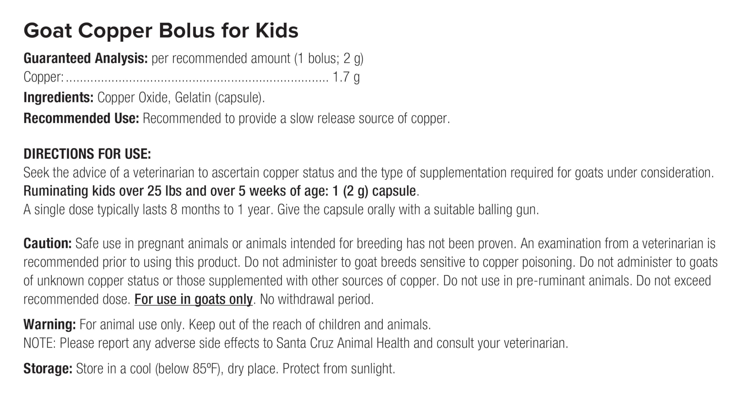 support goat immune system with copper