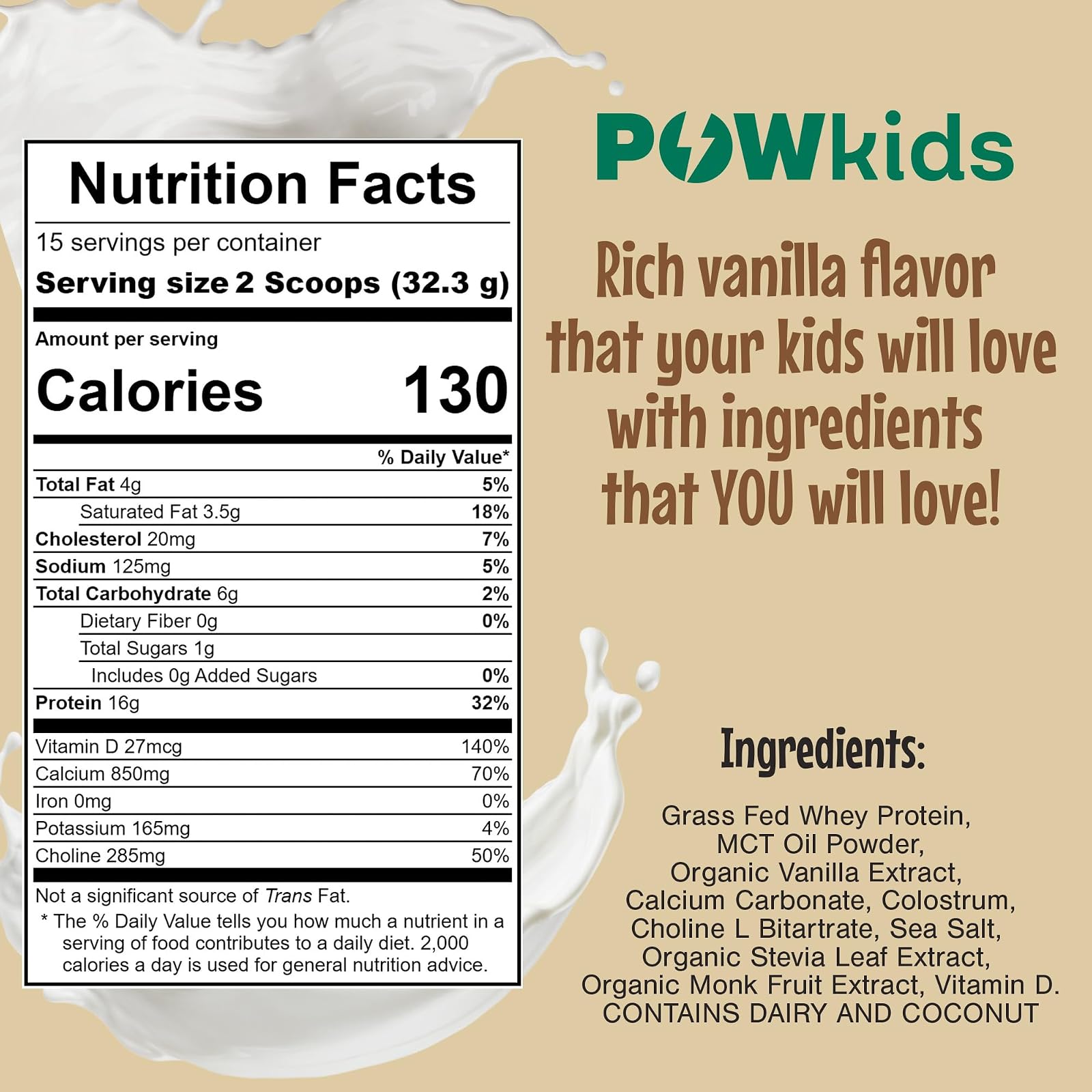 Support growth with kids protein powder