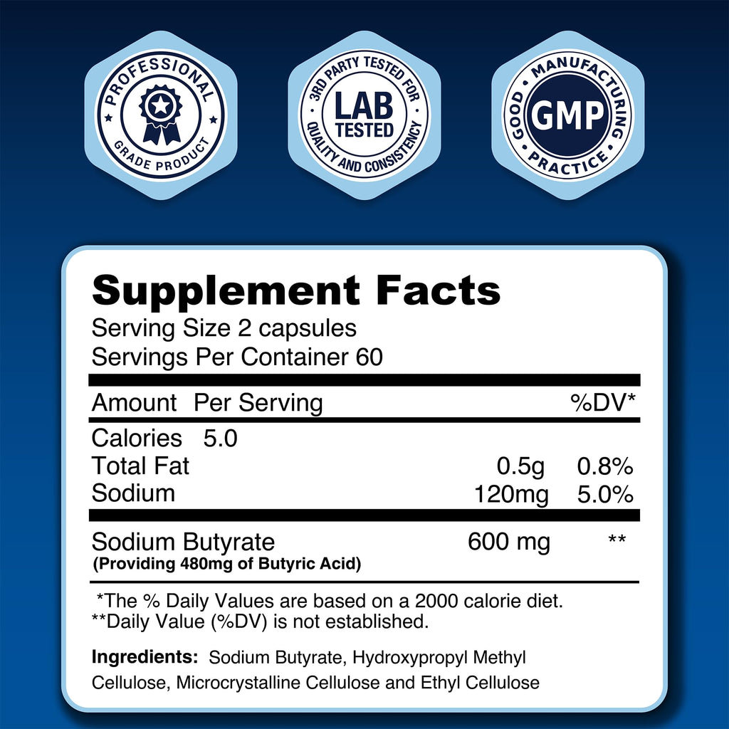 support gut health with sodium butyrate
