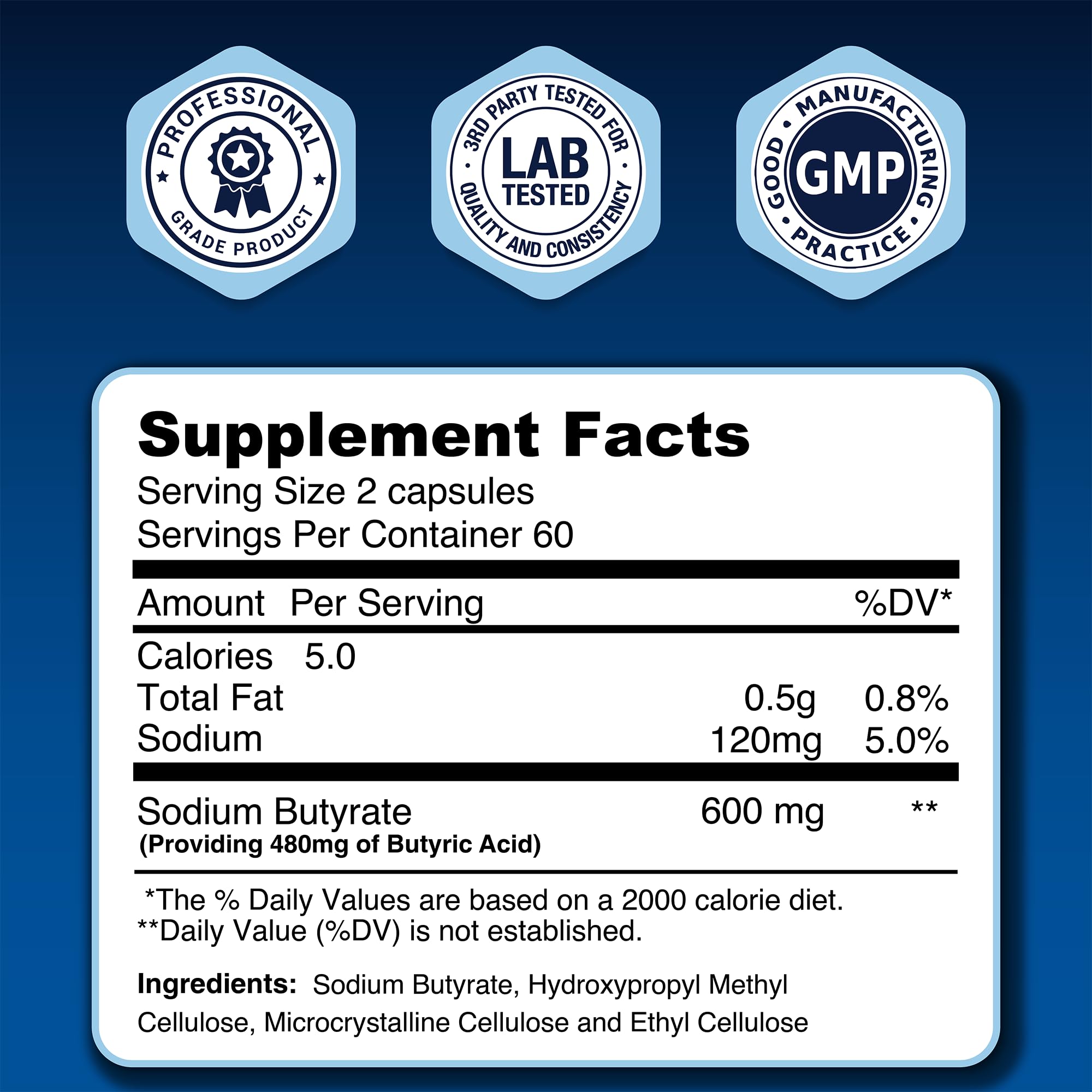 support gut health with sodium butyrate