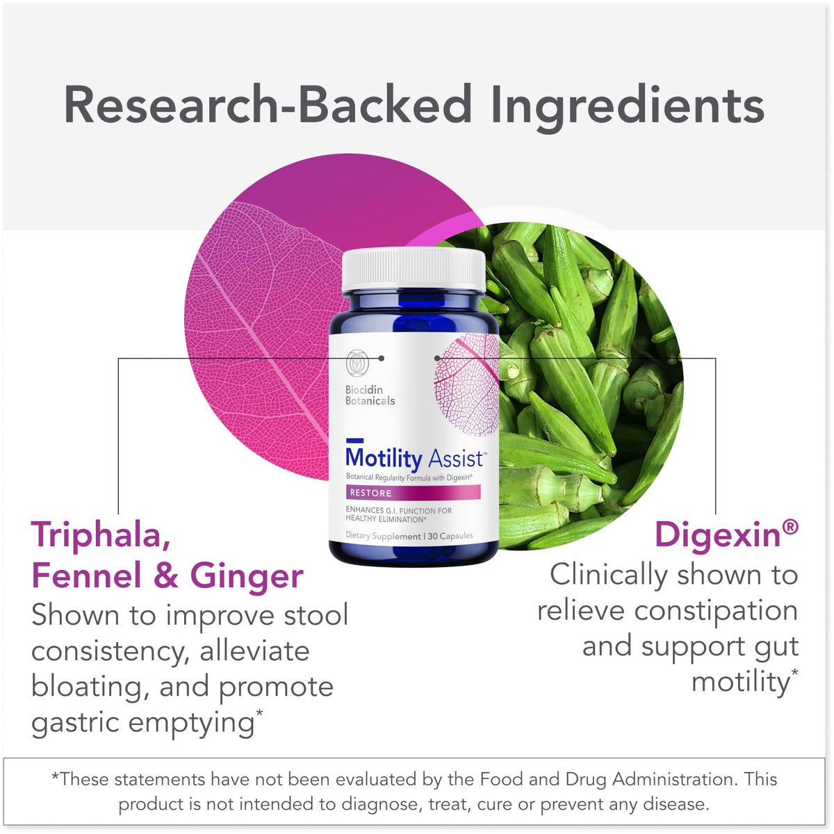 support gut motility with Biocidin