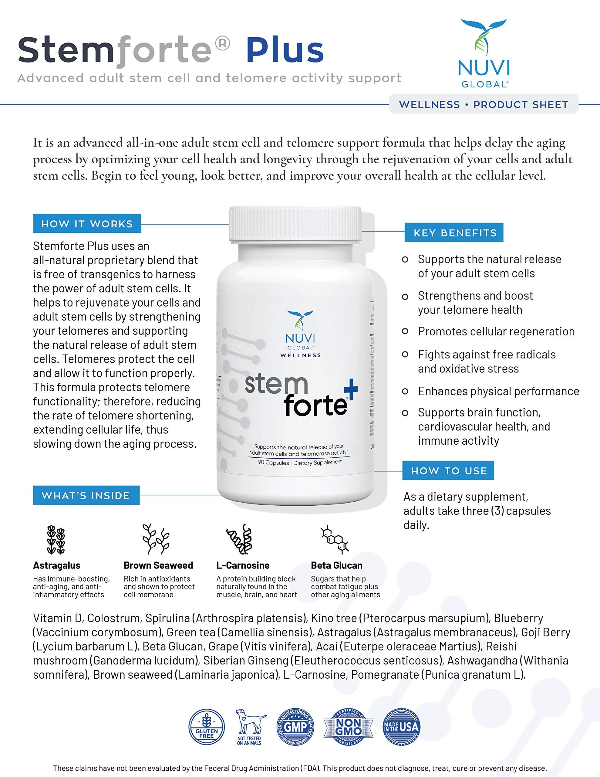support healthy cells with Stemforte