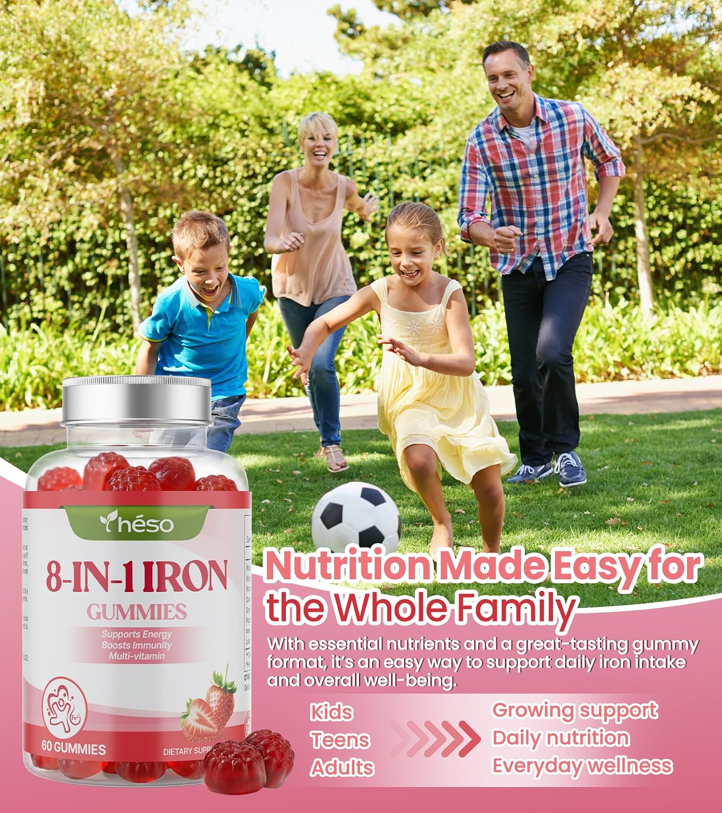support healthy development with iron