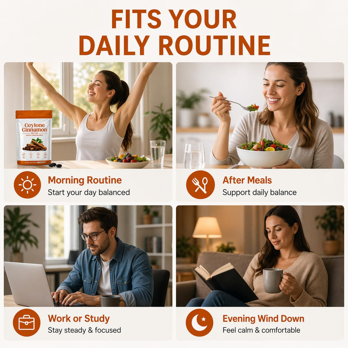 Support healthy metabolism with cinnamon