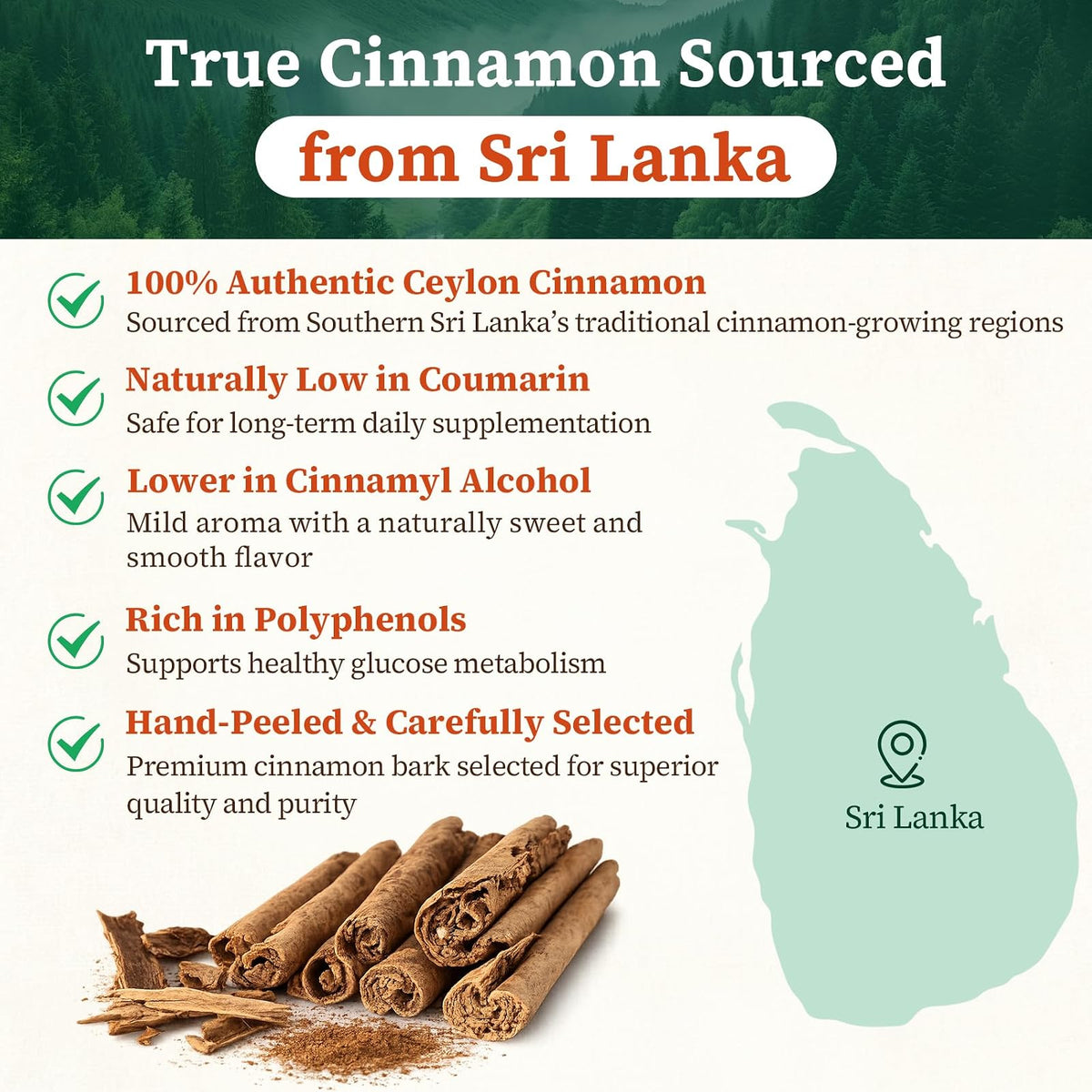 Support healthy metabolism with cinnamon