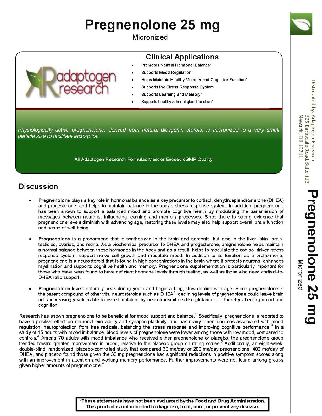 support hormonal balance with pregnenolone
